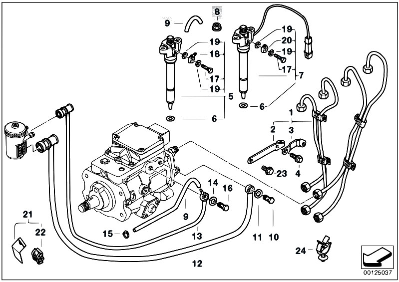 Original Parts for E39 520d M47 Sedan / Fuel Preparation System ...