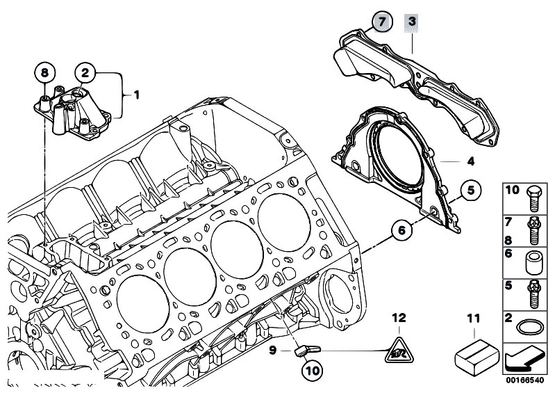 Original Parts for E71 X6 50iX N63 SAC / Engine/ Engine Block Mounting ...
